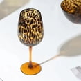 Vintage Leopard Print Wine Glass - Large Capacity Crystal Goblet for ...