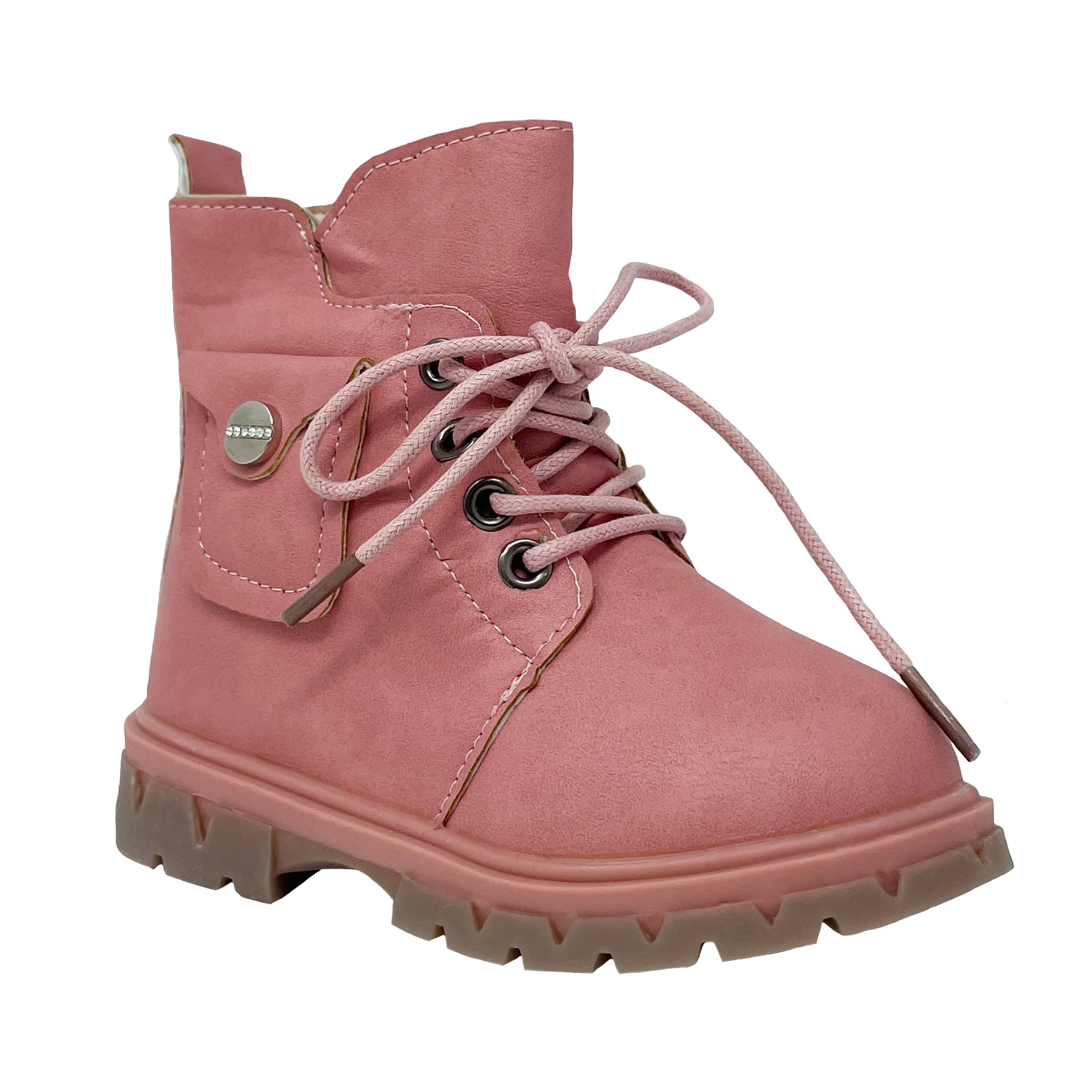 SNJ Toddler Girls Lace Up Side Zipper Combat Boot - Walmart.com