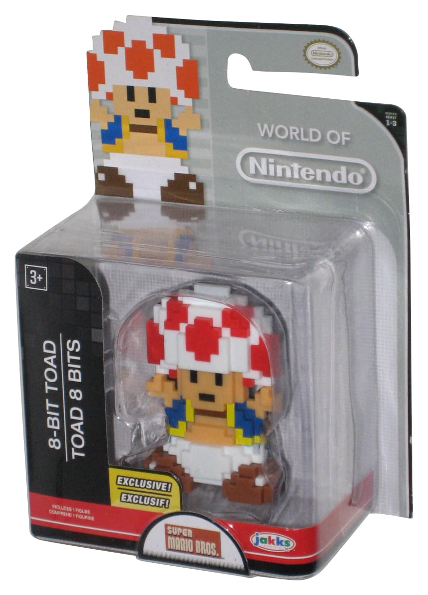 World of Nintendo Super Mario Bros. 8-Bit Toad (2017) Jakks Pacific ...