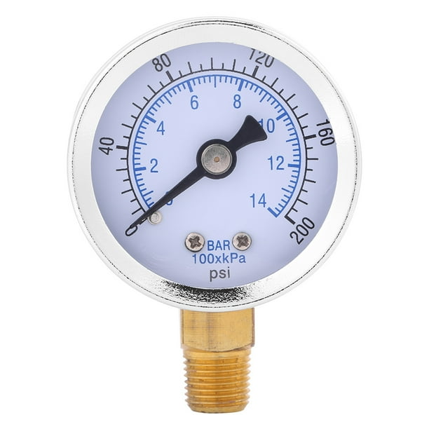 Hydraulic Gauge,0-200psi 0-14bar Hydraulic Water Water Pressure Gauge ...