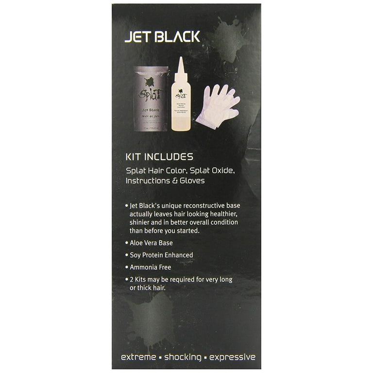 Jet Black Hair Dye Splat