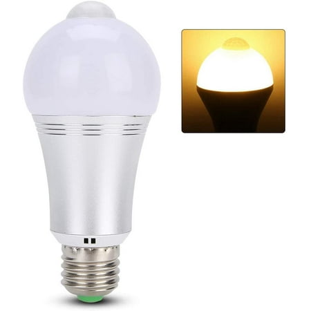 PIR Motion Sensor LED Bulb E27 7W Human Body Induction Bulb Light LED ...