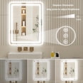 Bathroom Mirror with Lights, Anti-Fog & Tri-Color Lighting - Wall ...