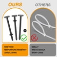 50 nylon universal cable ties, heavy-duty self-locking ties with button ...