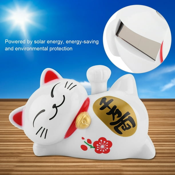 Solar Powered Lucky Cat, Happy Cat Waving Arm Fortune Cats Suitable For ...