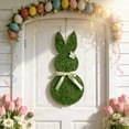 Easter Bunny Wreath Spring Decoration Rabbit Themed Door Hanging Folk ...