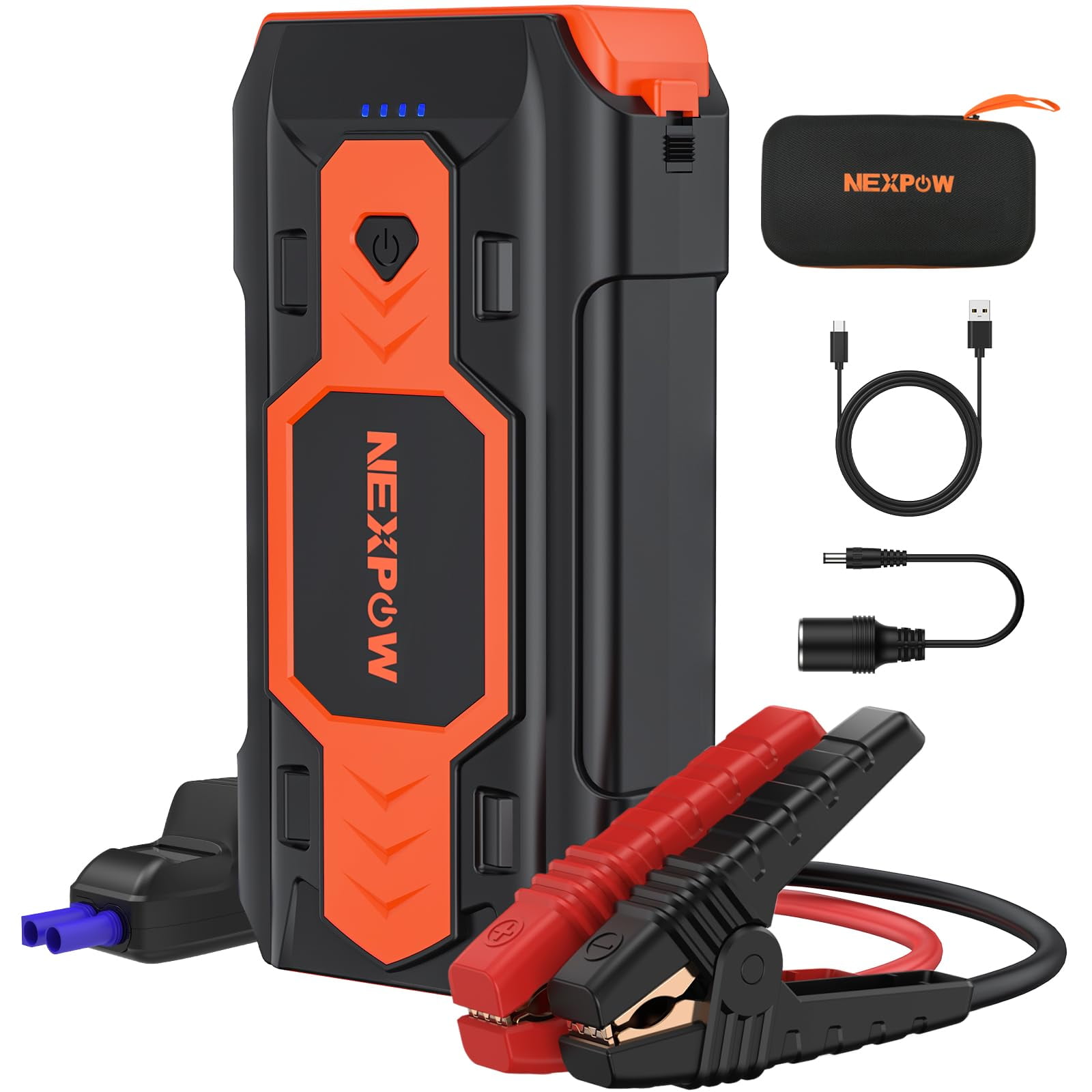 Batería Jump Starter NEXPOW 3000A para coche de 12 V (hasta 8 L ...