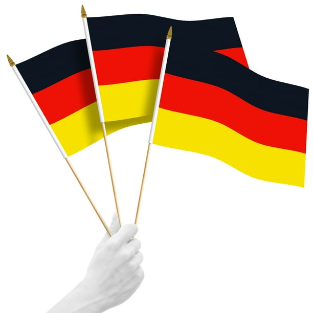 G128 12 Pack Handheld Germany German Stick Flags | 12x18 In | Printed ...
