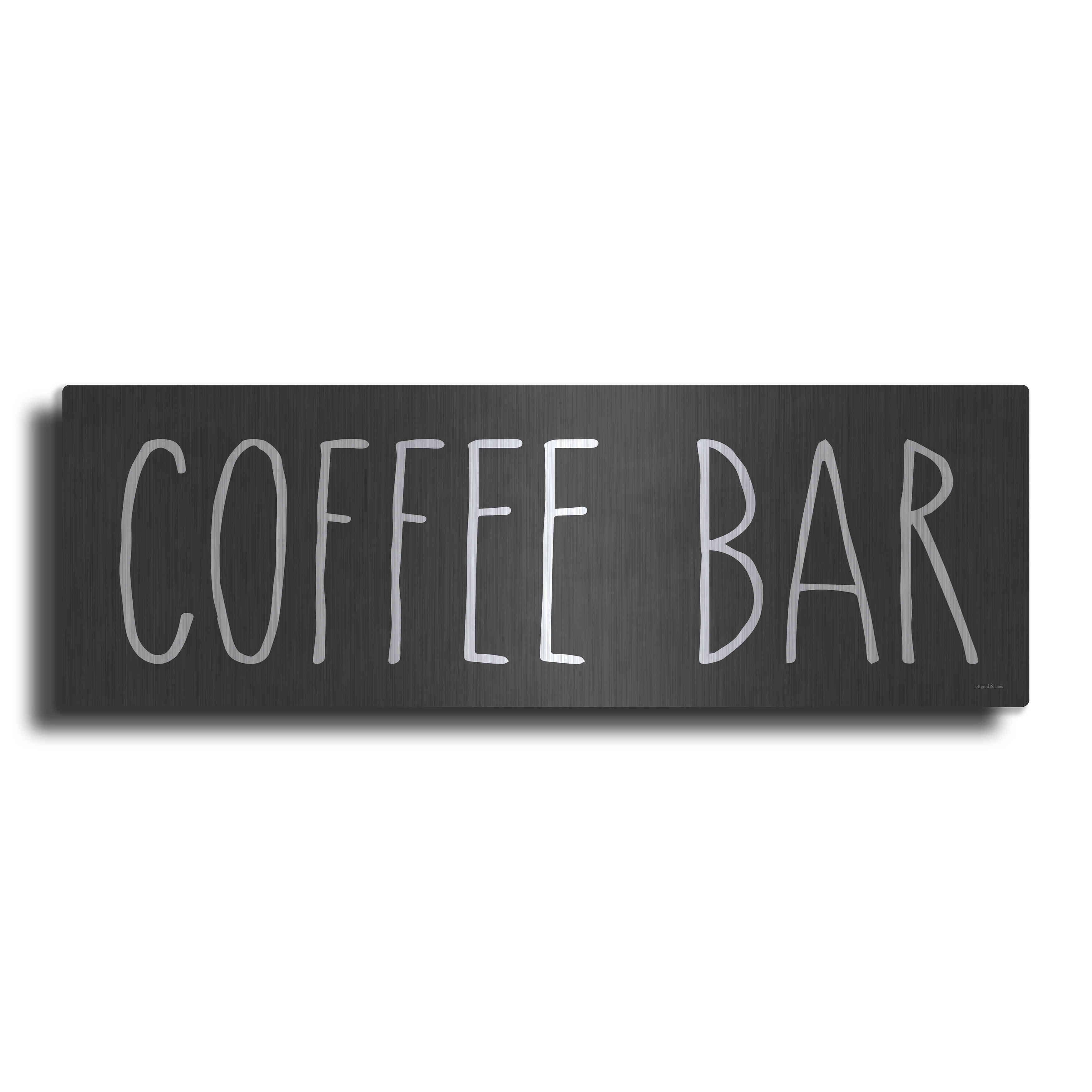 Luxe Metal Art 'COFFEE BAR' by lettered & lined, Metal Wall Art, 36"x12 ...