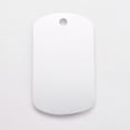 Aluminium Pendants Pet Tag Rectangle Silver Color Plated 50x29x1mm Hole ...