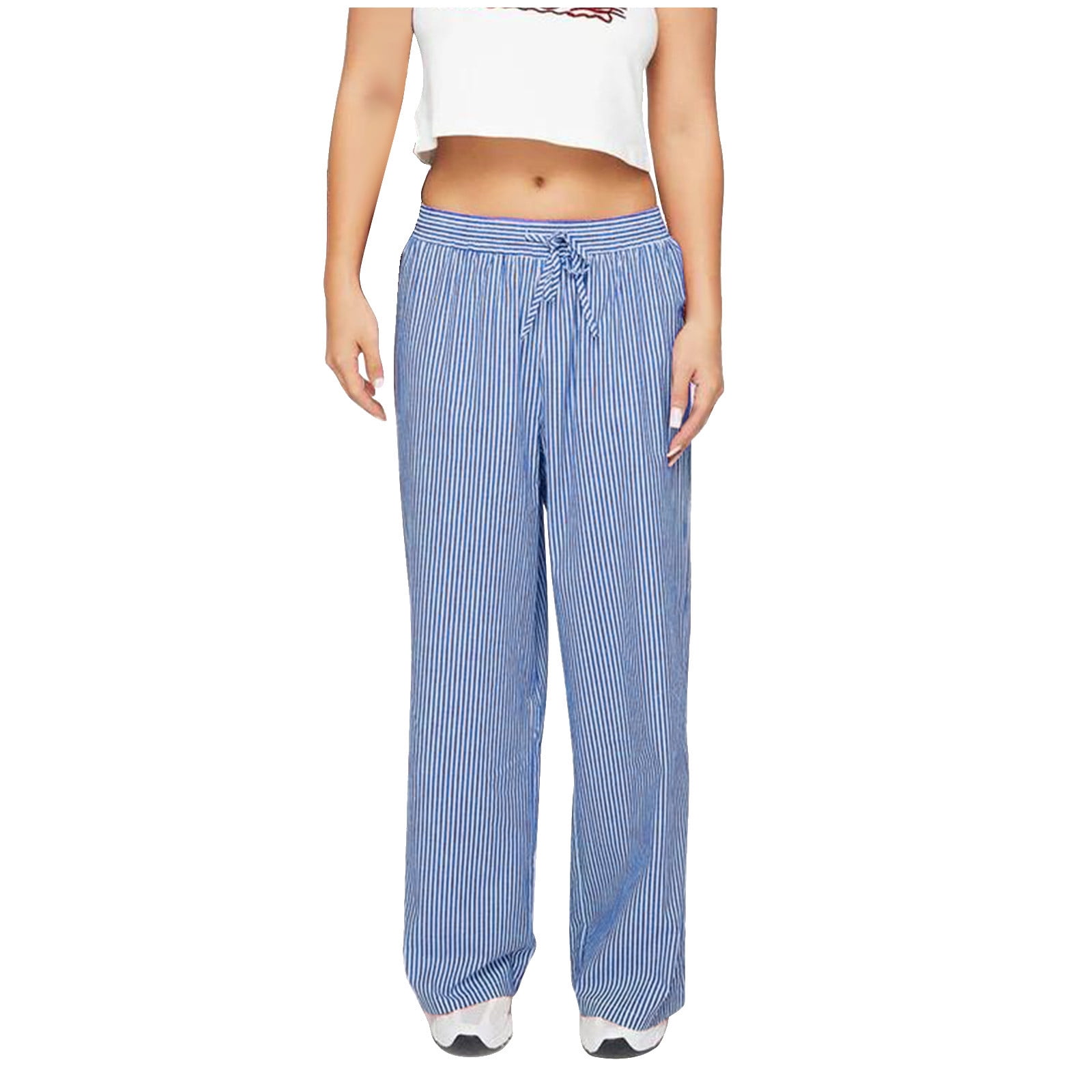 Click here for Timegard Striped Pants For Women Drawstring Waist... prices