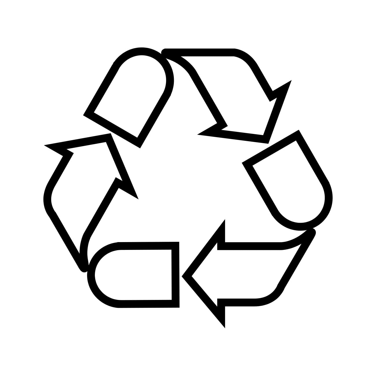 Recycle Symbol Sticker Decal Die Cut - Self Adhesive Vinyl ...