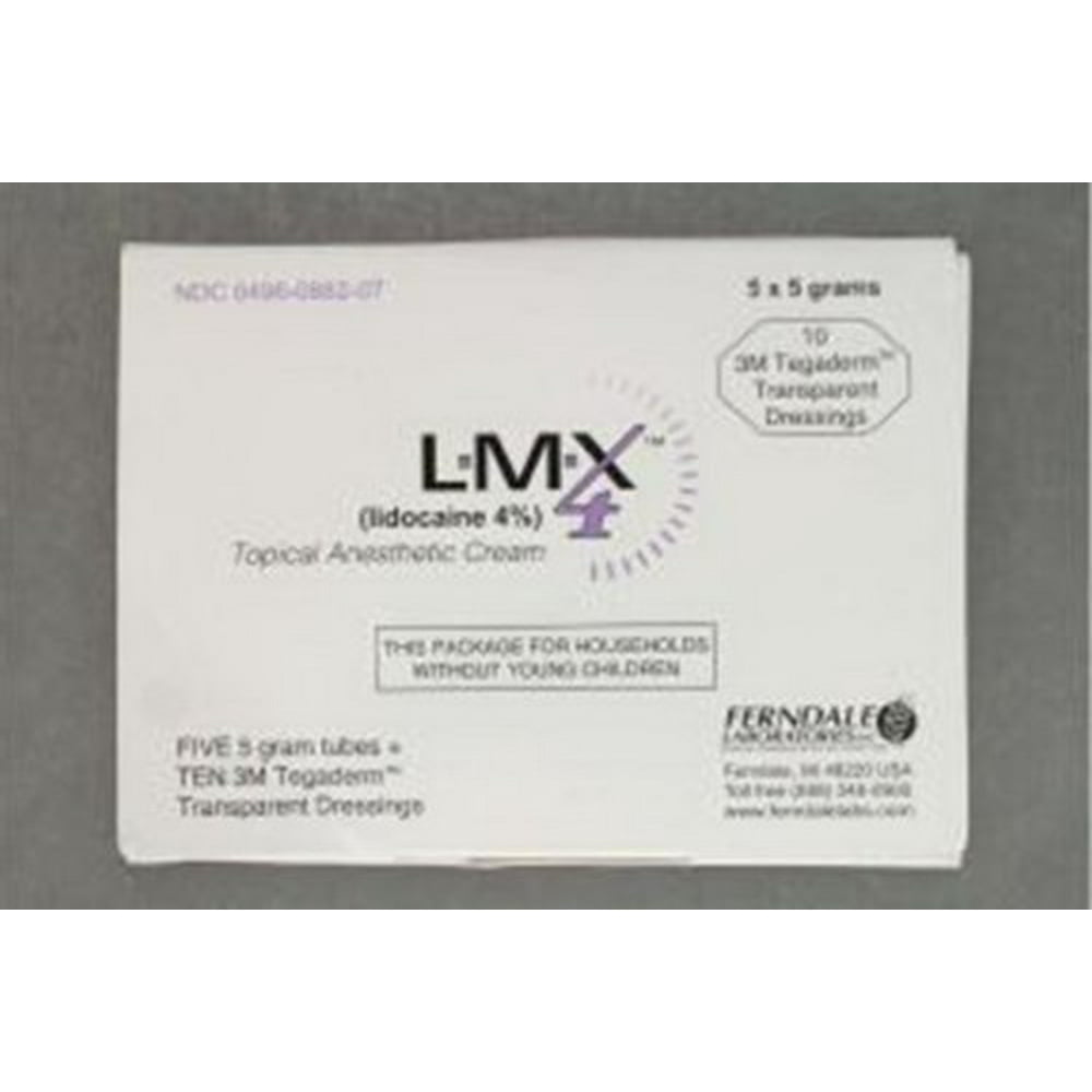 LMX Lidocaine 4% Topical Analgesic Cream, 5 g, 5 Count - Walmart.com ...