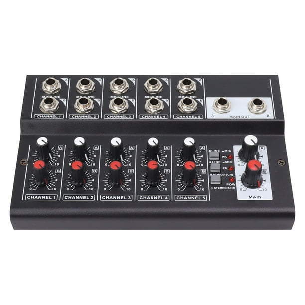 Compact Stereo Mixer,MIX5210 Sound Mixer Digital Digital Mixer Channel ...