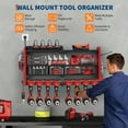 400lbs Heavy Duty 4-Tier Wall Mounted Power Tool Organizer Rack with ...