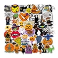 50Pcs Waterproof Pumpkin Stickers Funny Party Stickers Halloween ...