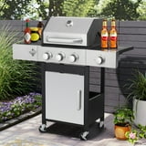 Seizeen Propane Gas Grill, 3 Burners BBQ with Side Burner, 133950BTU ...