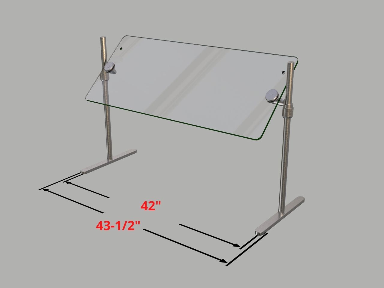 Sneeze Guard | ADM Sneezeguards | ORBIT720-42-SL Portable Adjustable ...