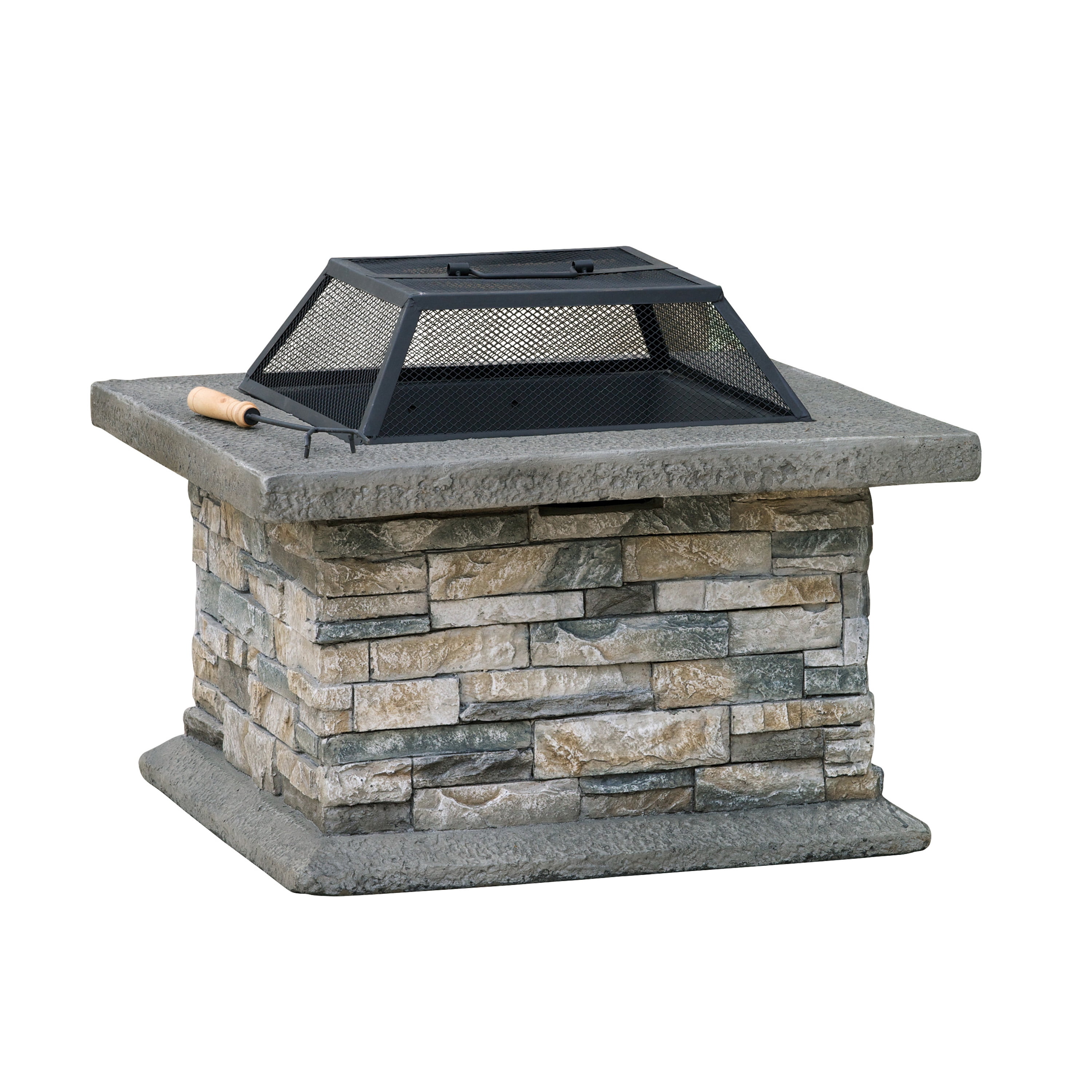Kayden Outdoor Natural Stone Fire Pit - Walmart.com