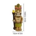 Tuscom Solar Garden Statue, ResinTribal Figurine Outdoor Decor, Solar ...