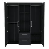 Shunda K Wardrobe, Deluxe Armoire with Multiple Storage Options and ...