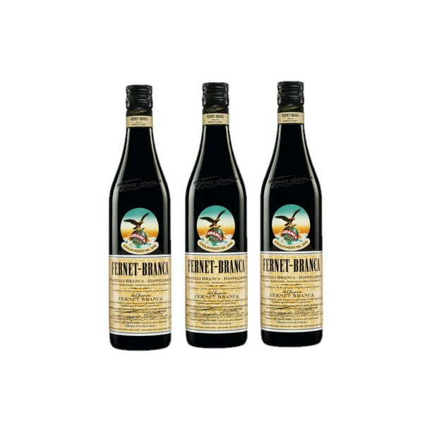Fernet Branca Licor de Hierbas 3 Botellas 750 ml | Bodega Aurrera en línea