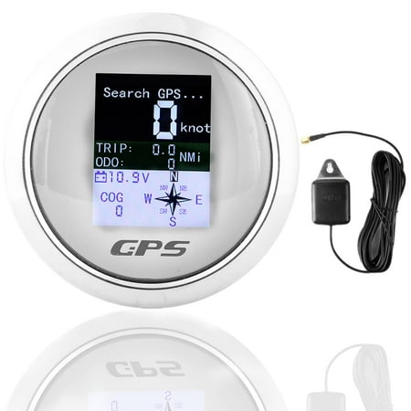 GPS Speedometer Speed Gauge Odometer for Car Boat 85mm (White ...