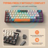 ZIYOU LANG T60 Wired 60% TKL Mechanical Gaming Keyboard with Led Rainbow Backlight Ultra-Compact ...