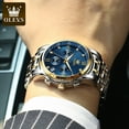 Blue Watches for Men OLEVS Watch Men Blue Face Luxury Watches for Men ...