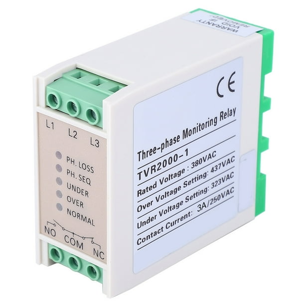 Voltage Relay 380VAC Over & Under Voltage Failure Phase Sequence Protector 3 Phase Power Supply ...