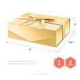 PACKHOME 5 Large Gift Boxes with Ribbon, Gold Magnetic Gift Boxes for ...