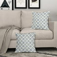 Blue Grey Gray Floral Block Print Pillow Covers 20x20 Inch Set of 2 ...