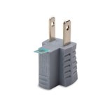Cable Matters 2 Prong to 3 Prong Adapter, Polarized Grounded Plug ...