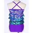iEFiEL Girls 2PCS Mermaid Scales Printed Tankini Swimwear Set, Bathing ...