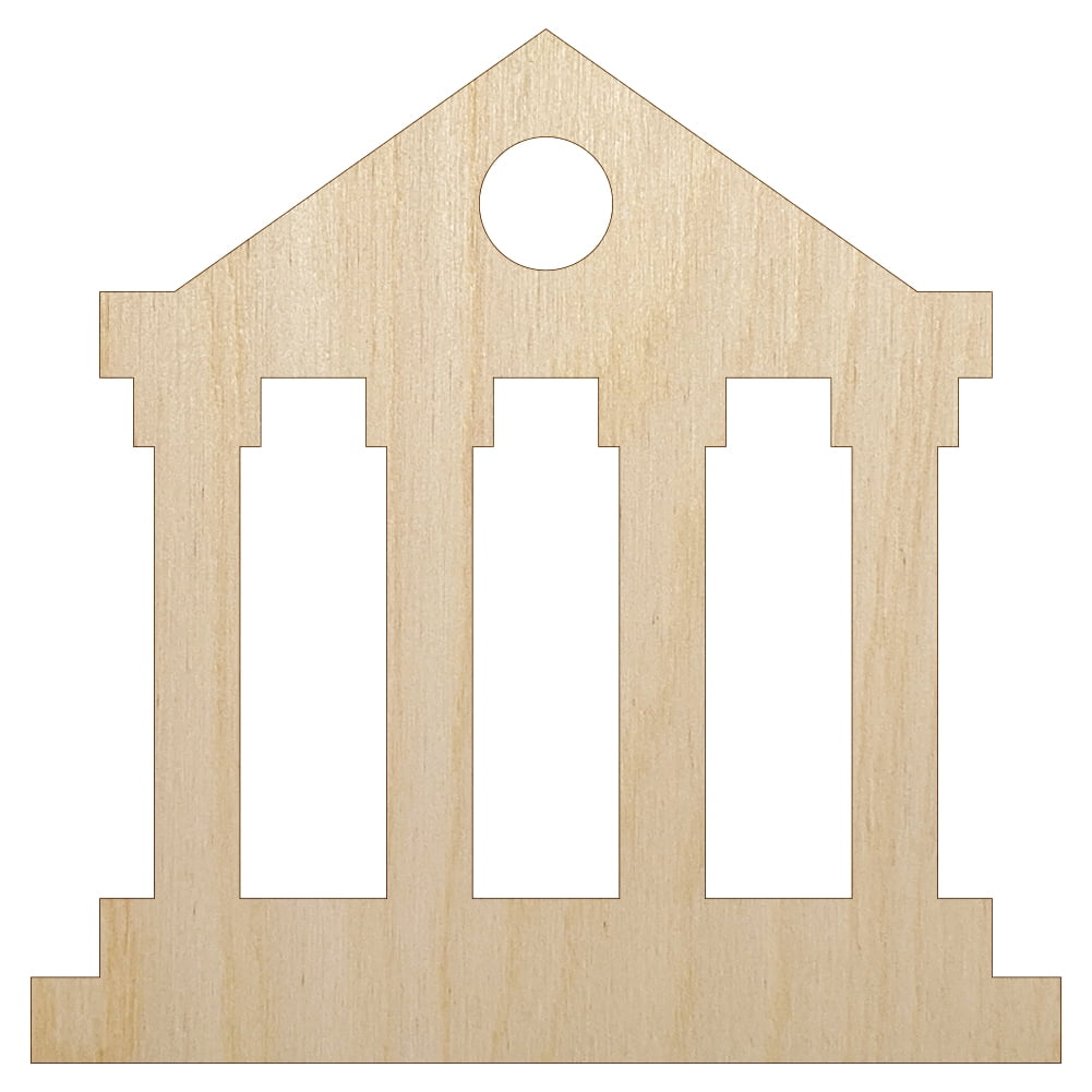 Courthouse Justice Legal Lawyer Judge Icon Wood Shape Unfinished Piece ...