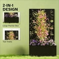 Toauuo Raised Garden Bed with Butterfly Cut-Out Privacy Panel & Trellis ...
