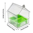 Pull-out External Parrot Feeder,Transparent Hanging Bird Bath for Cage ...