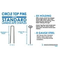 Sandbaggy Circle Top Pins, 6-Inch Landscape Staples, Steel Garden ...