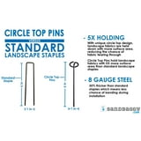 Sandbaggy Circle Top Pins, 6-Inch Landscape Staples, Steel Garden ...