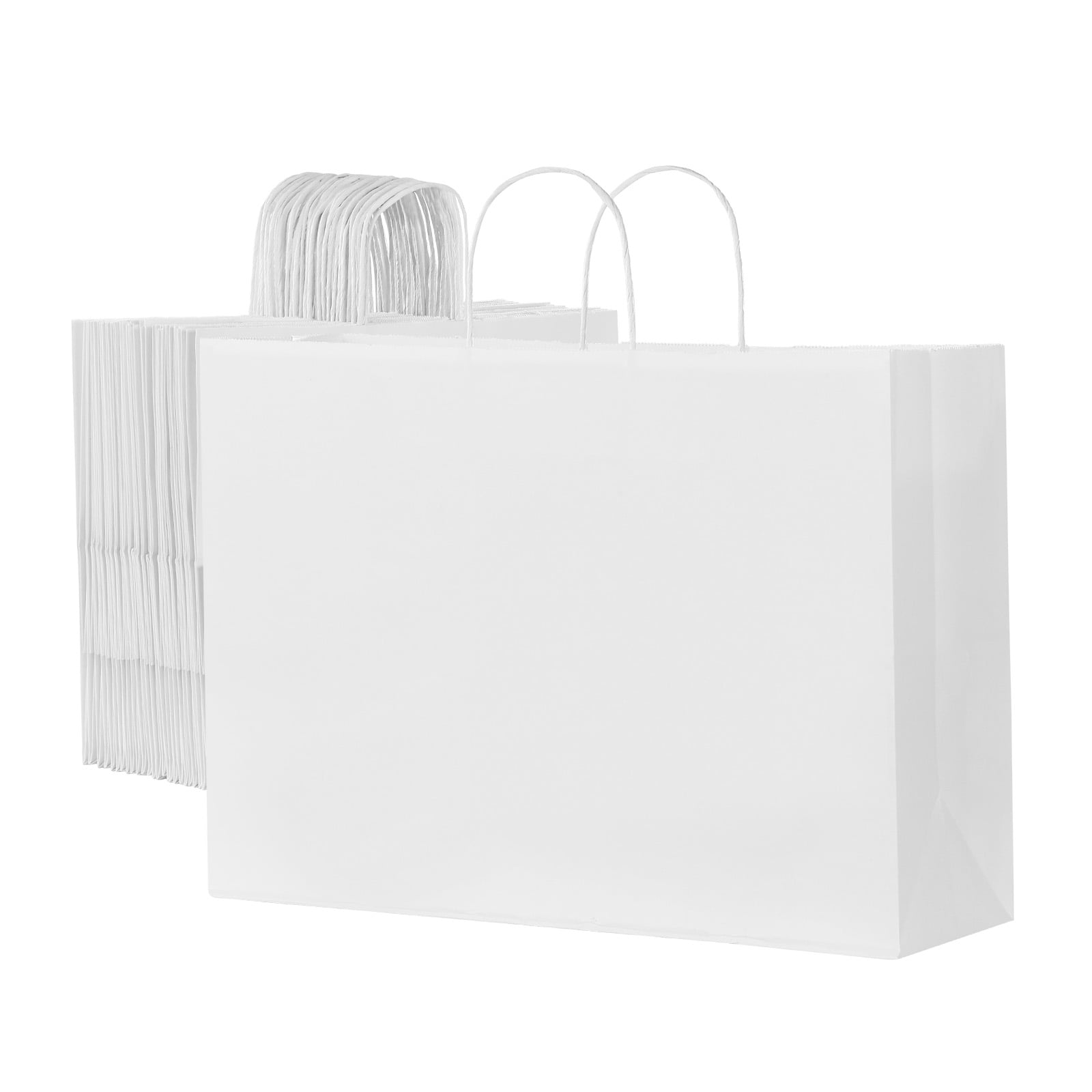 Click here for Kffkff Kraft Paper Bags With Handles  50pcs 16 X 6... prices