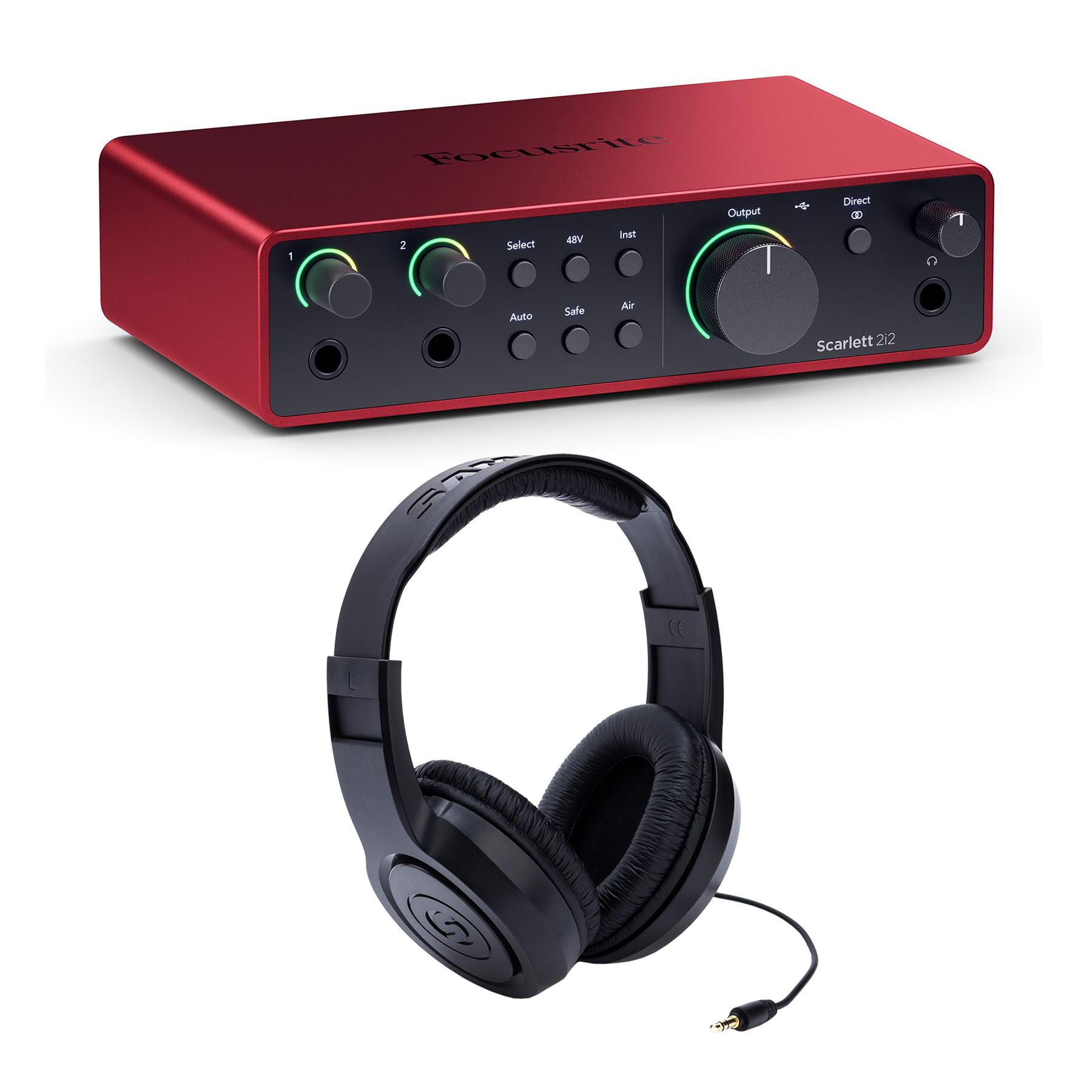 Focusrite Scarlett 2i2 (4th Gen) USB-C Audio Interface Bundle with ...