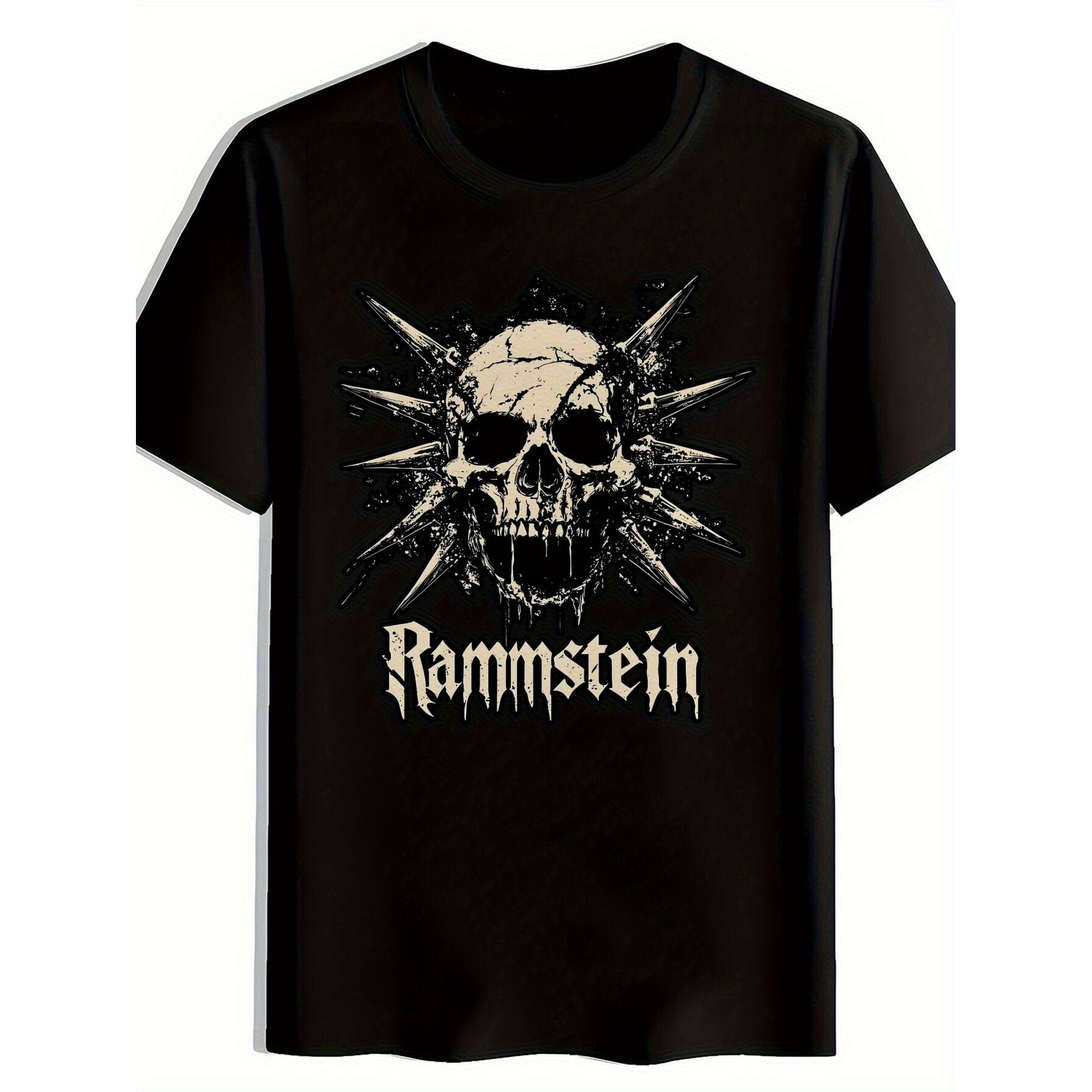 Click here for Yingd Mens Black Rammstein Graphic T Shirt Vintage... prices
