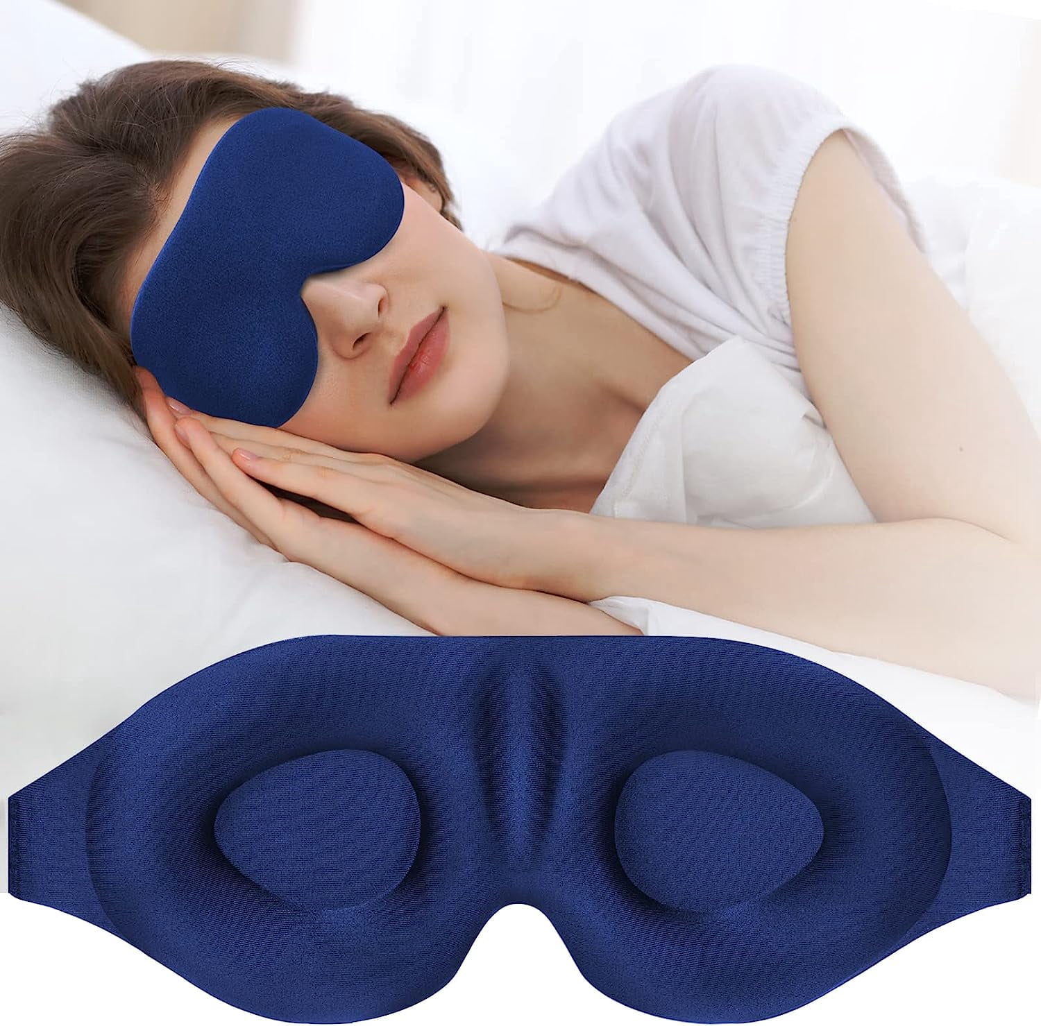 3D Sleep Mask, Sleeping Eye Mask for Women Men, Contoured Cup Night ...