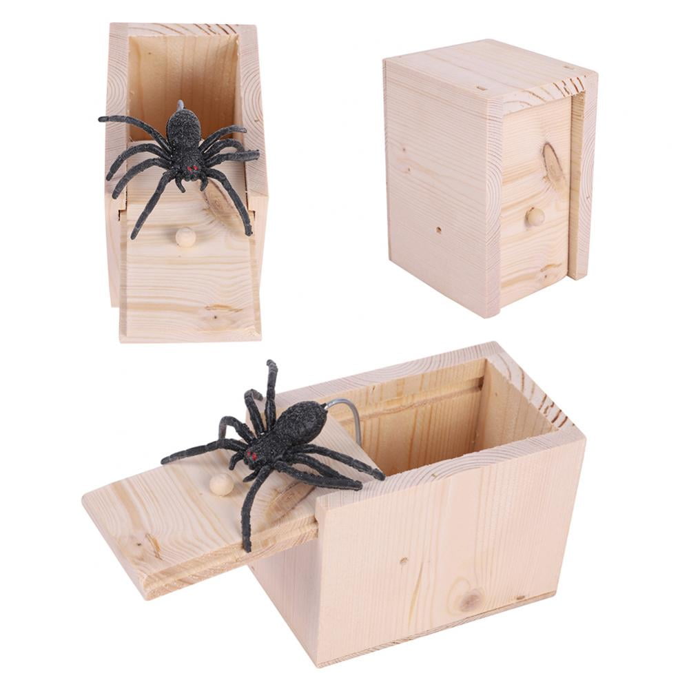 Greyghost Funny Wooden Box Spider Toy Prank, Hilarious Christmas Money ...