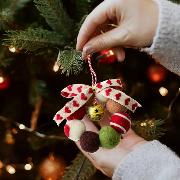 Adornos navideños, adornos navideños, regalos navideños, mini corona de ...