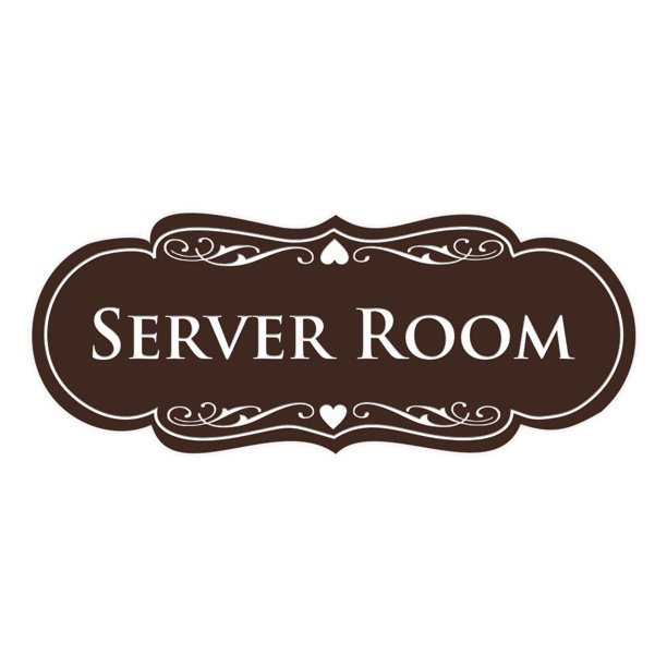 Signs ByLITA Designer Server Room Sign (Dark Brown) - Small - Walmart.com