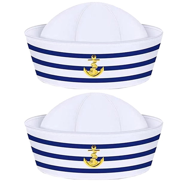 BRIGHTFUFU 2 piezas Capitán Capitán Hat Props Sailor Hats Adultos ...
