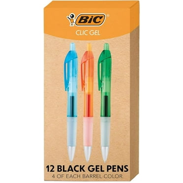 BIC Gelocity Quick Dry Blue Gel Pens, Medium Point (0.7mm), 12-Count ...