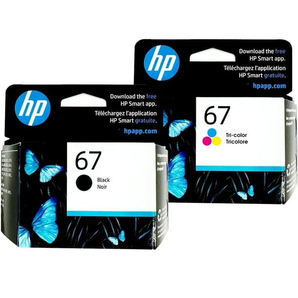 HP 67 Ink Cartridges, Original Printer Ink HP 67, 2Pack, Black and Color - Walmart.com