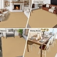 Beige Tan Washable Area Rug 5x7 Light Brown Solid Background Autumnal ...